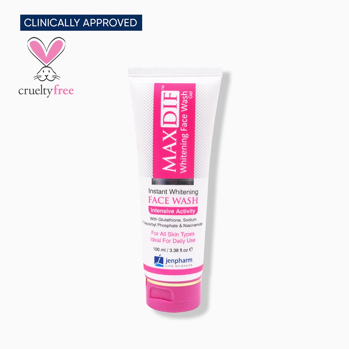 Jenpharm Max Dif Brightening 100g Face Wash - Glowfy Pakistan