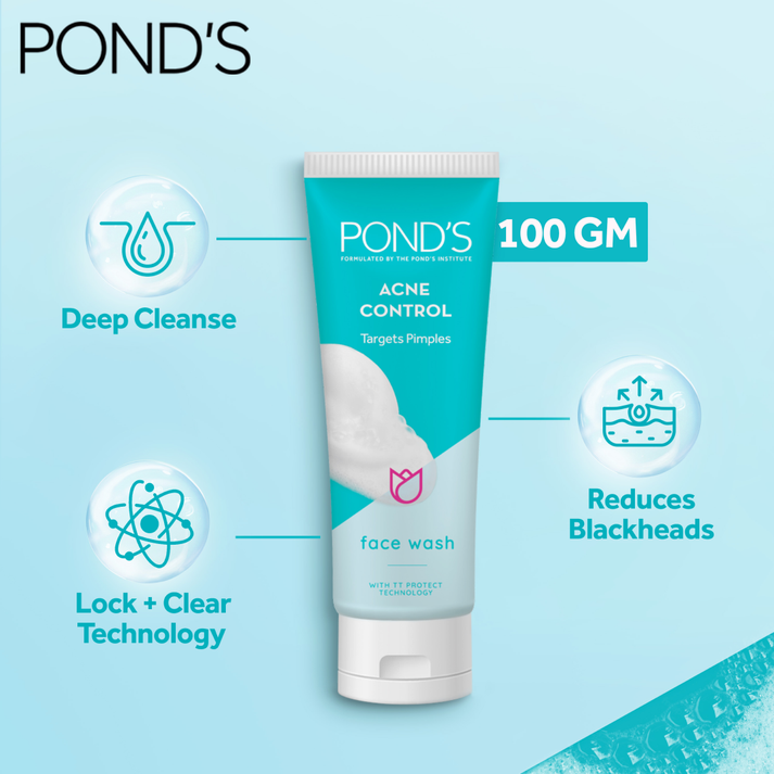 Ponds Acne Control Face Wash - 100G - Glowfy Pakistan