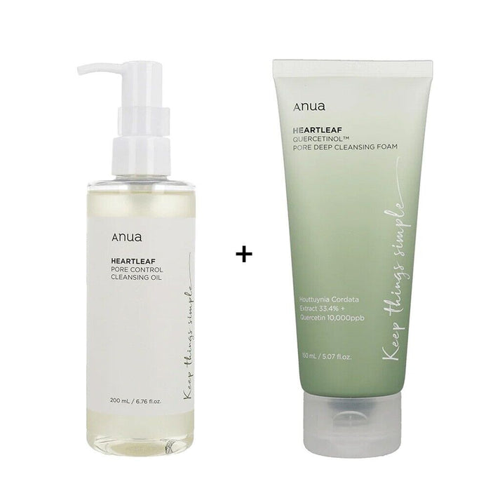 Anua Cleansing bundle SET (Cleansing Oil+Foam cleanser ) - Glowfy Pakistan
