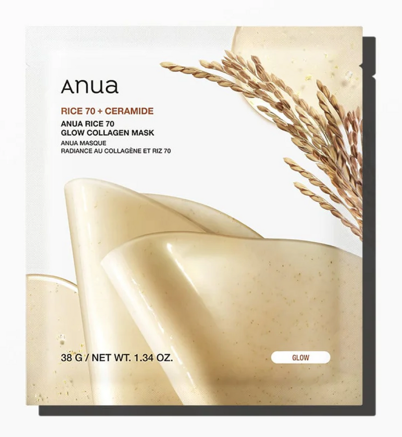 Anua Rice 70 Glow Collagen Mask 1 Sheet - Glowfy Pakistan
