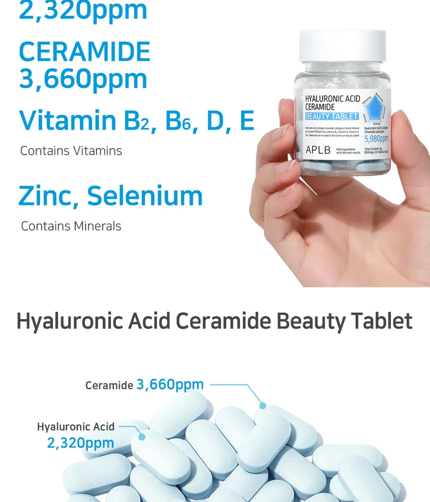 APLB - Hyaluronic Acid Ceramide Beauty Tablet 30 - Glowfy Pakistan