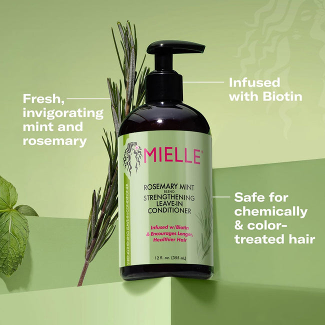 Mielle Rosemary Mint Strengthening Leave-In Conditioner 355ml - Glowfy ...
